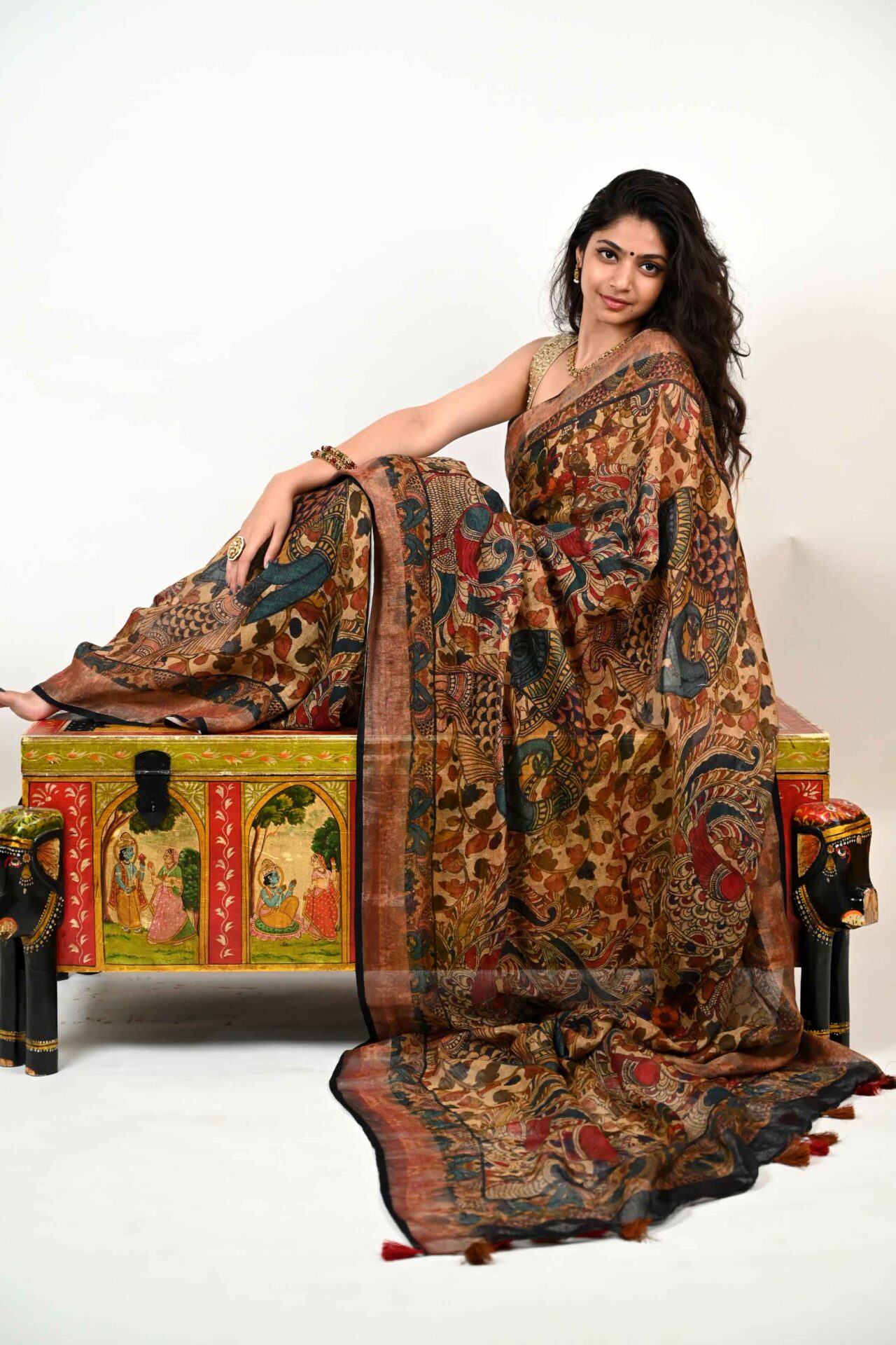 Kalamkari: Hand block printing, dyes and embroideries