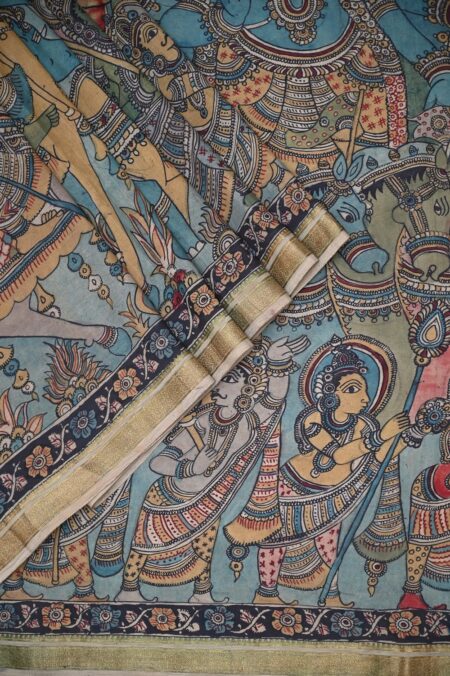 Kalamkari: Hand block printing, dyes and embroideries